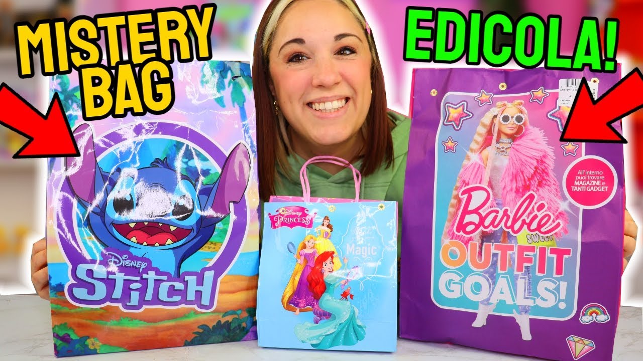 Apro BUSTE MISTERIOSE dell'EDICOLA con SORPRESE (Stitch,Principesse ...