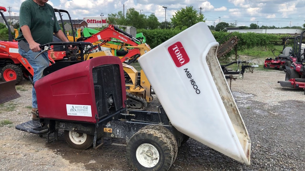 Lot 15 Toro MB 1600 Dump Cart Operating - YouTube