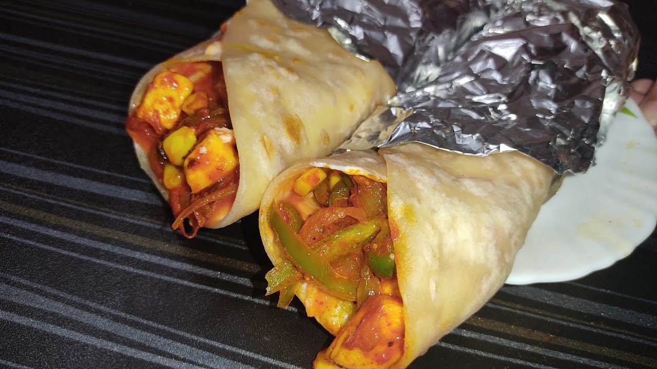 Paneer Frankie with homemade paneer || paneer wrap || Veg roll - YouTube