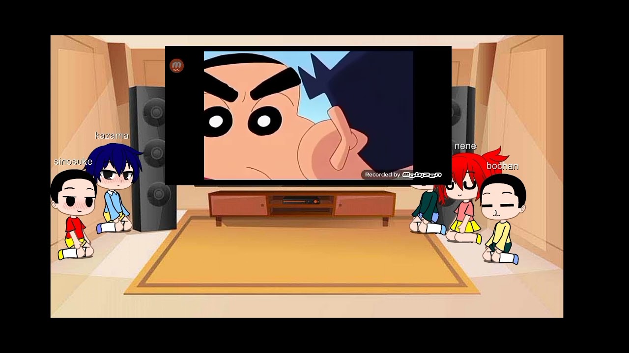 los personajes de Shinchan reaccionan a shinkaza - YouTube