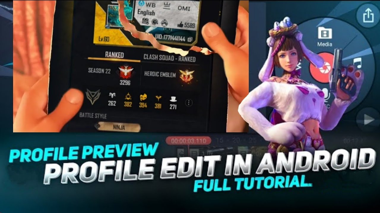 Profile Editing Free Fire | Paper Profile Edit Broken Free Fire | Free ...