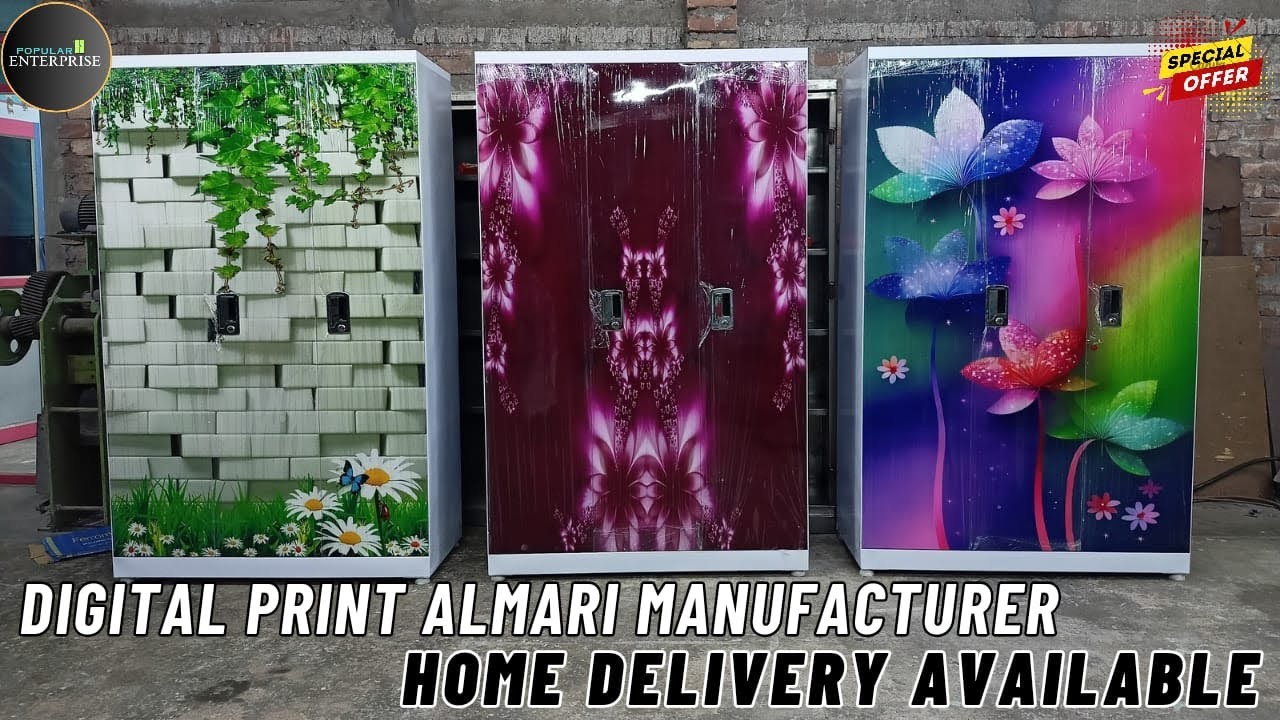 Digital UV Print Steel Almirah/Almari Design/Dressing Table ...