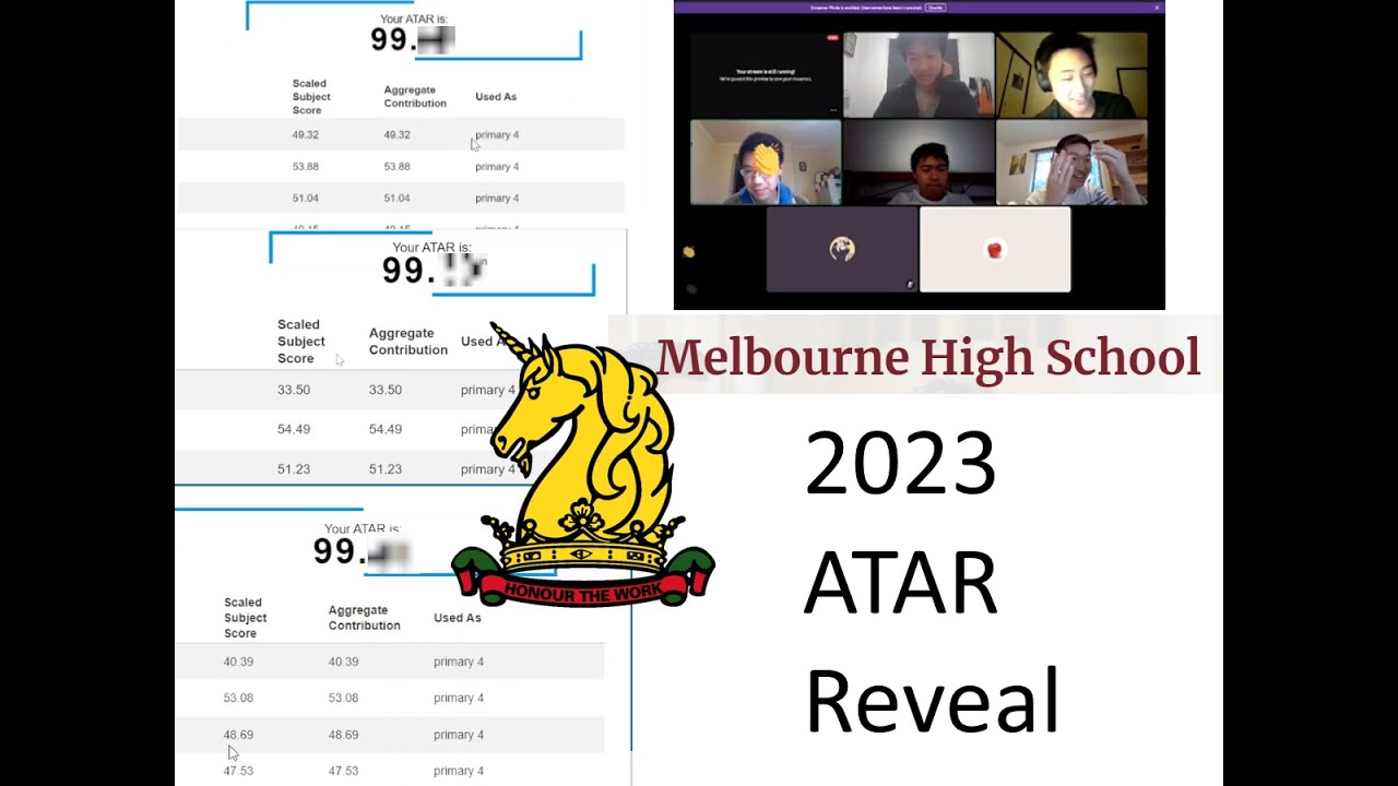 Melbourne High School 2023 ATAR REACTION | feat. top scorer - YouTube