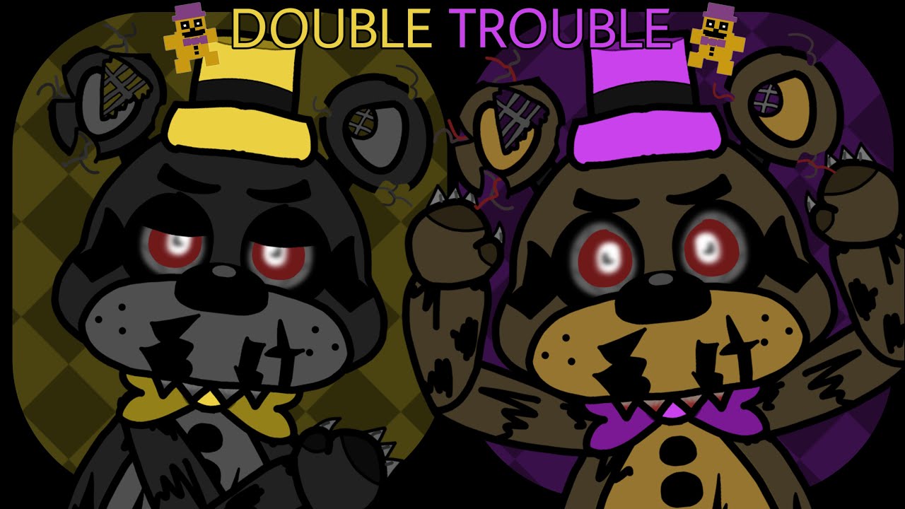 DOUBLE TROUBLE // Animation ( Nightmare Fredbear & Nightmare ) Loop ...