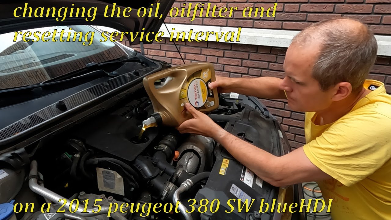 Changing the oil, oilfilter and resetting the service interval on a ...