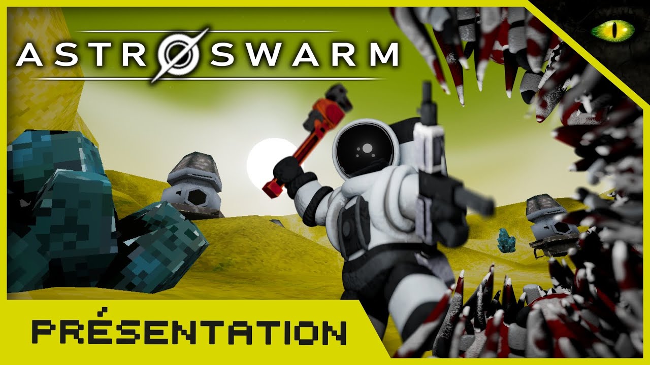 Un mélange de FPS/rogue avec du tower defense et des vagues d'astrozombies: ASTROSWARM - YouTube