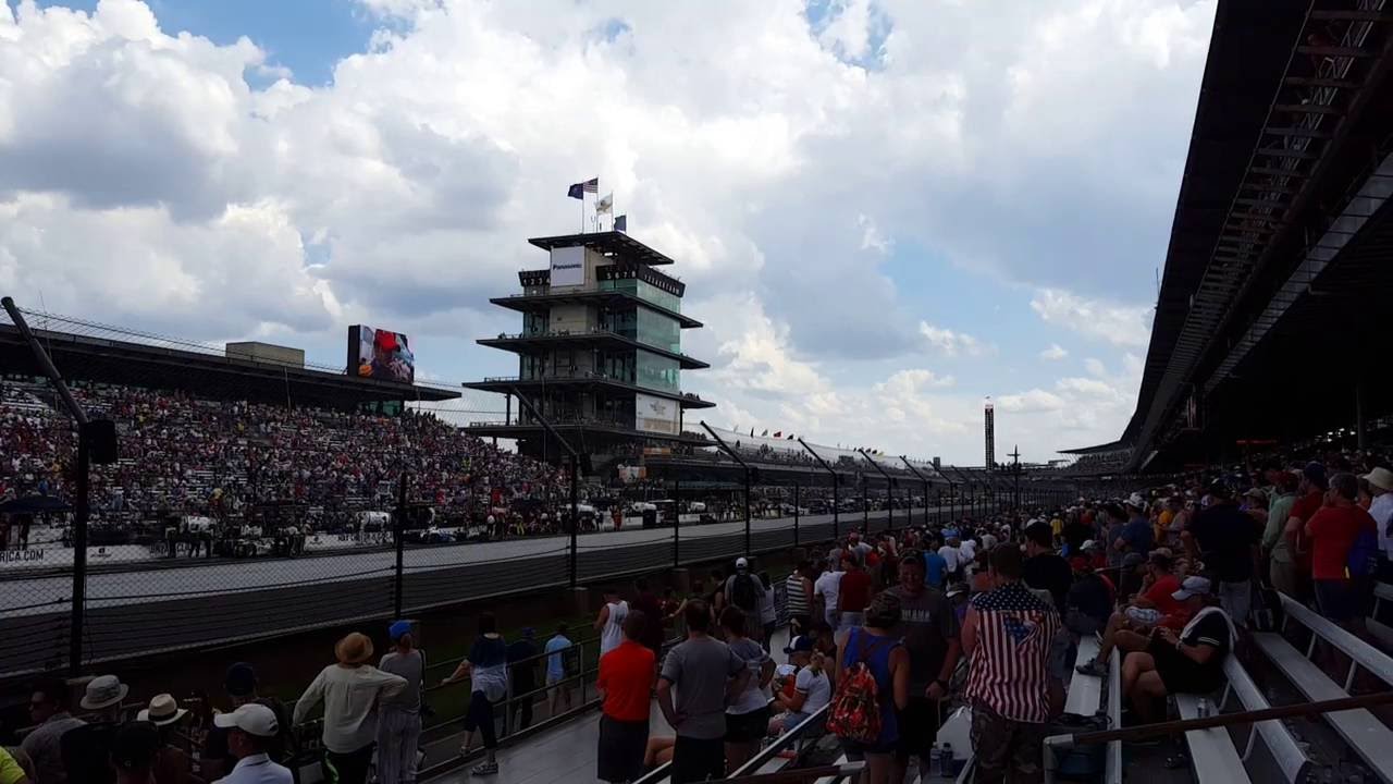 2016 100th Indy 500 Paddock Box 52, Row G view. - YouTube