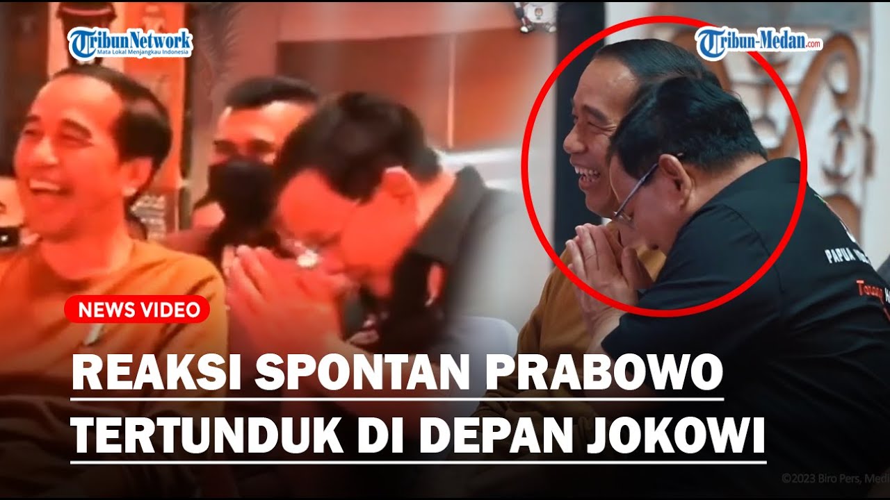Reaksi Spontan Prabowo Tertunduk Didepan Jokowi Saat Kepala Bin Sebut