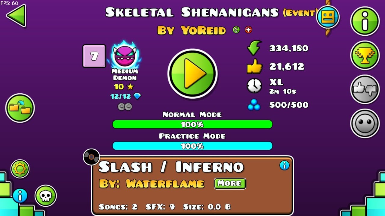 Skeletal Shenanigans by YoRied 100% (Demon) - YouTube