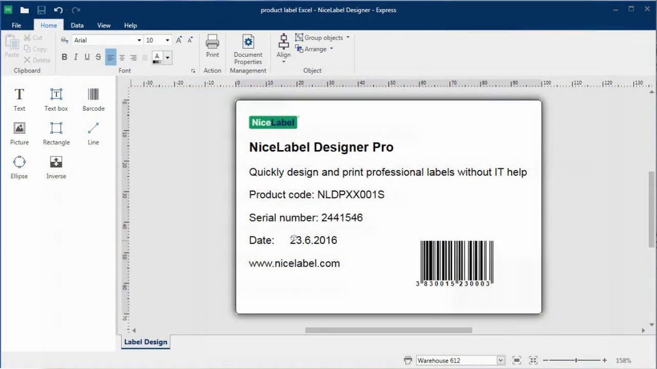 NiceLabel Design First Template YouTube NiceLabel Design First Template YouTube
