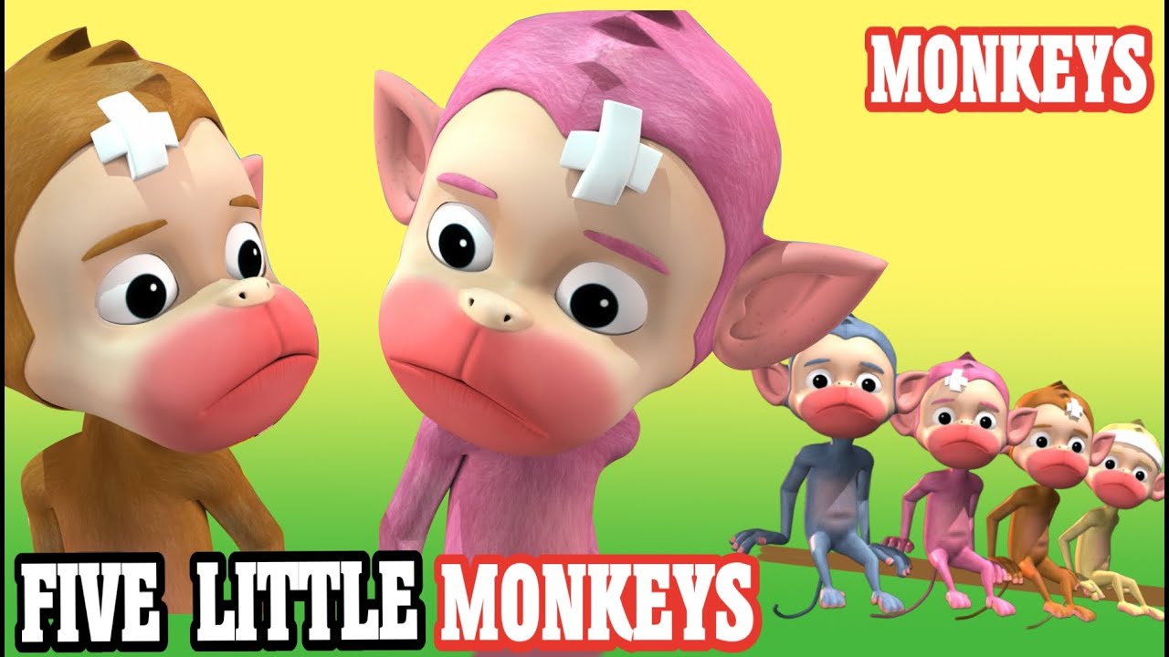Five Little Monkeys Takes On The Itsy Bitsy Spider in This Nursery ...