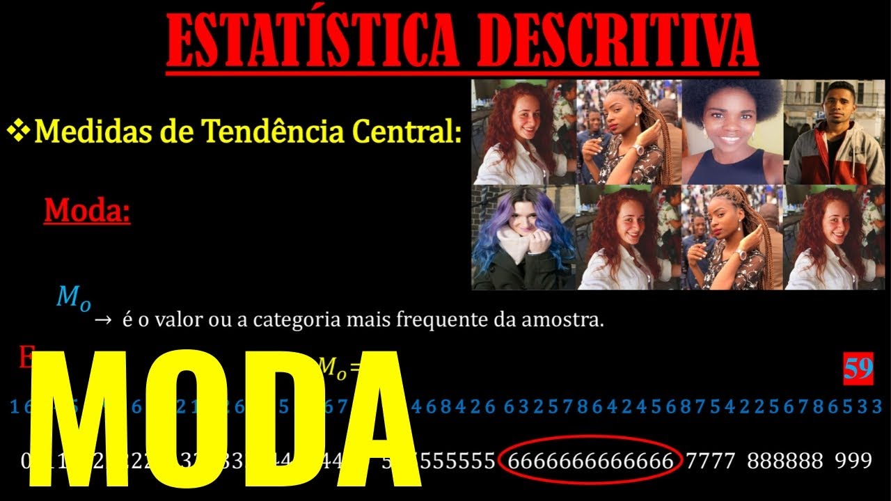 MODA || EXEMPLO || ESTATÍSTICA - YouTube