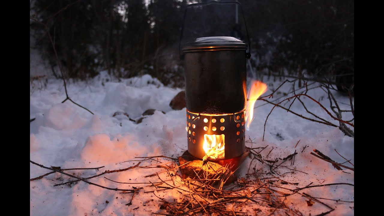 Wood burning backpacking stove | Backpacking Survival - YouTube