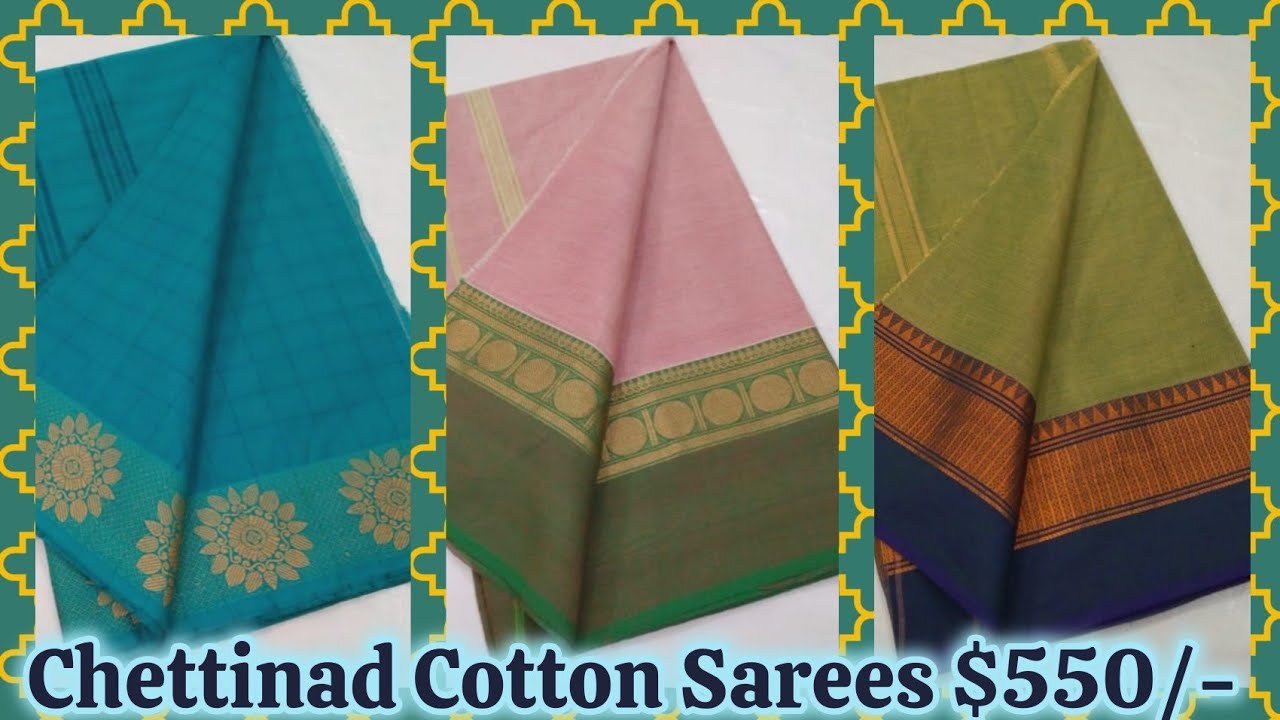 Regular use wear saree collection 🪴of chettinad cotton sarees ☎️ ...