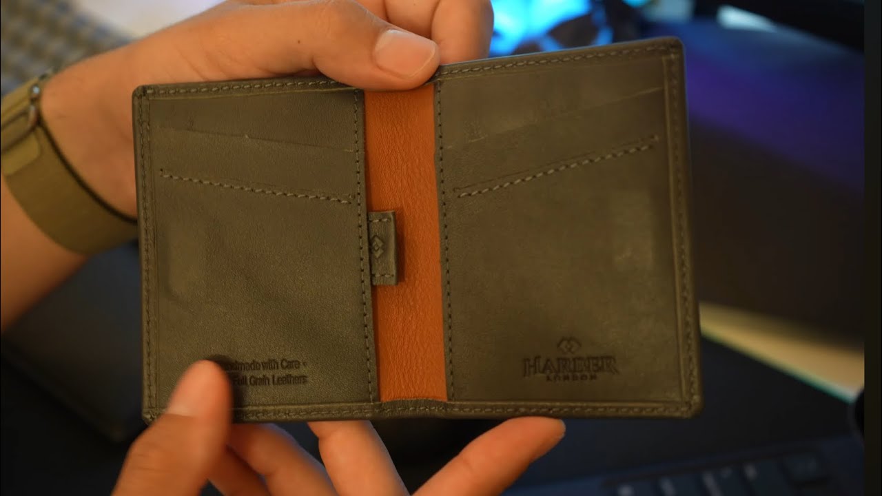 Harber London Card Wallet in Grey - YouTube