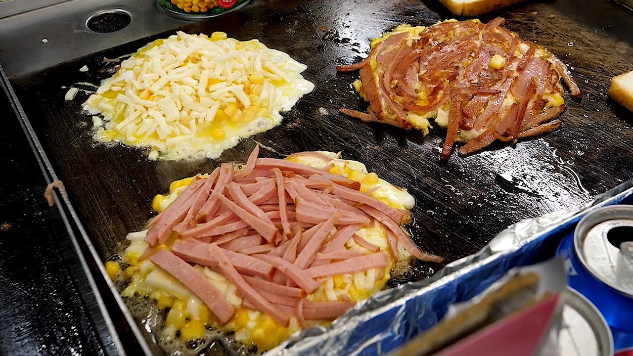 Corn Cheese Ham Toast - Korean Street Food - YouTube