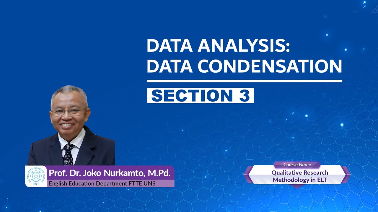 11.3 Data Analysis: Data Condensation - How to do Data Condensation ...