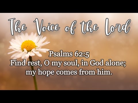 Psalms 62:5 The Voice of the Lord  October 29, 2021 by Pastor Teck Uy