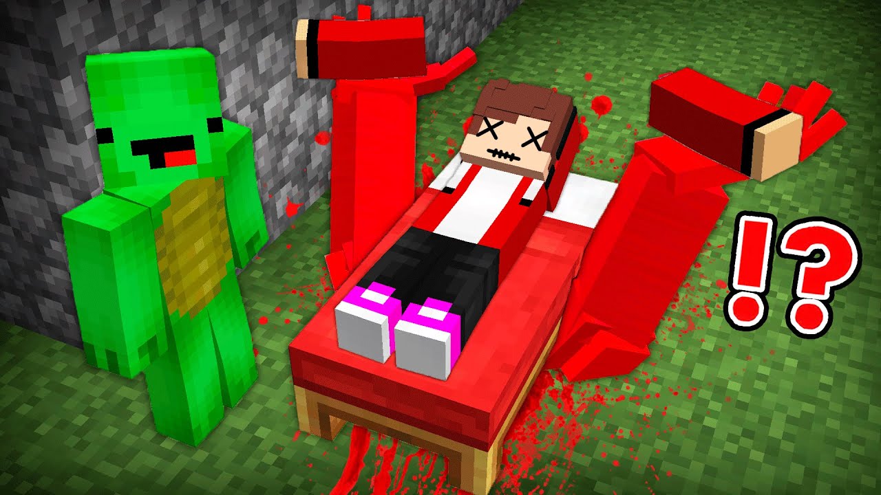 Mikey Investigates What Happened with JJ on Living BED in Minecraft ...