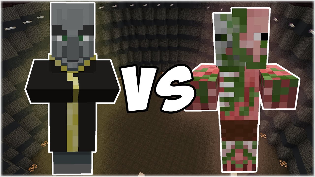 Evoker vs Zombie Pigman - Minecraft Mob Battle - YouTube