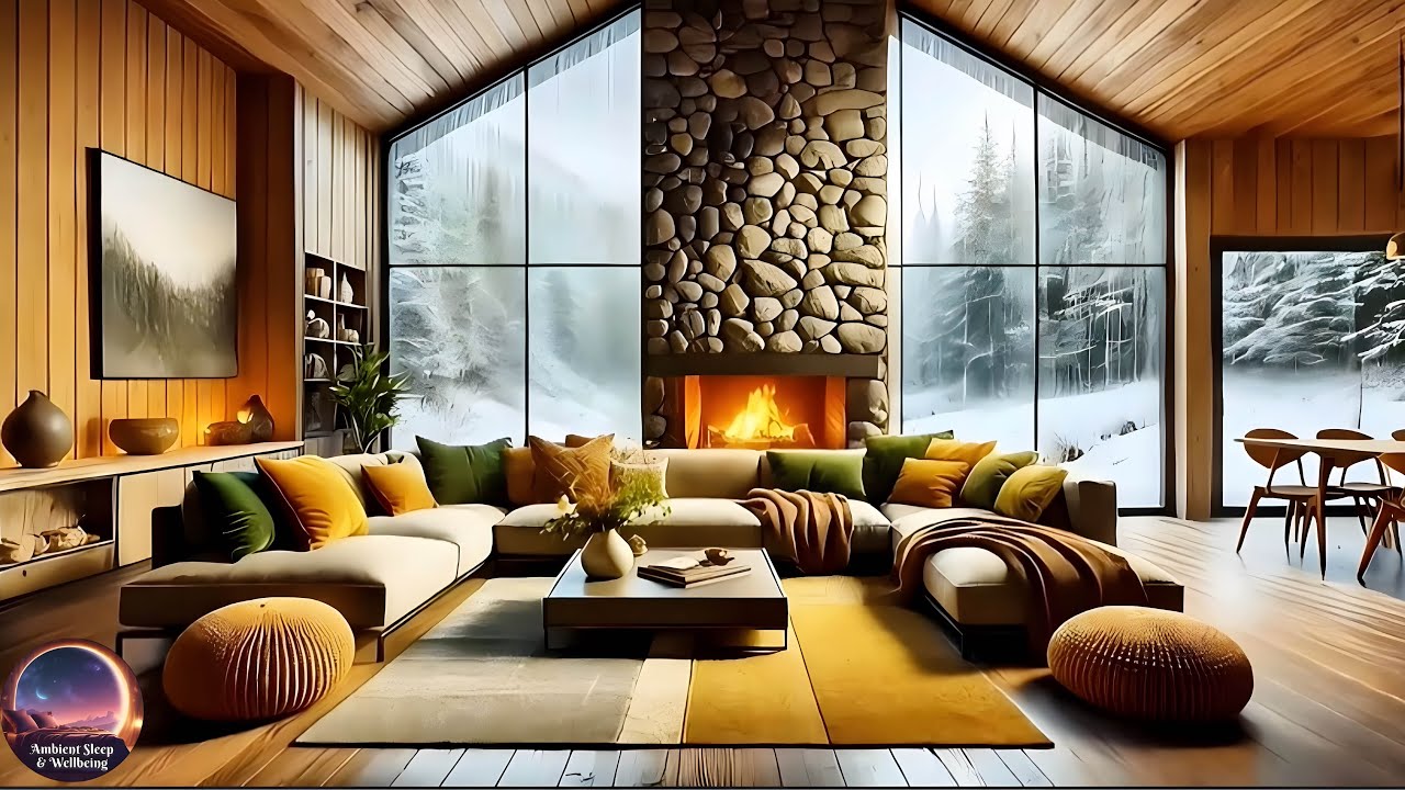 Cozy Fireplace & Rain 🔥 Relaxing Live Screensaver for Peaceful Moments ...