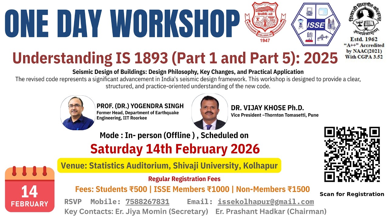 One-Day Workshop: Understanding IS 1893 (Part 1 & Part 5): 2025 -FEB 14 ...