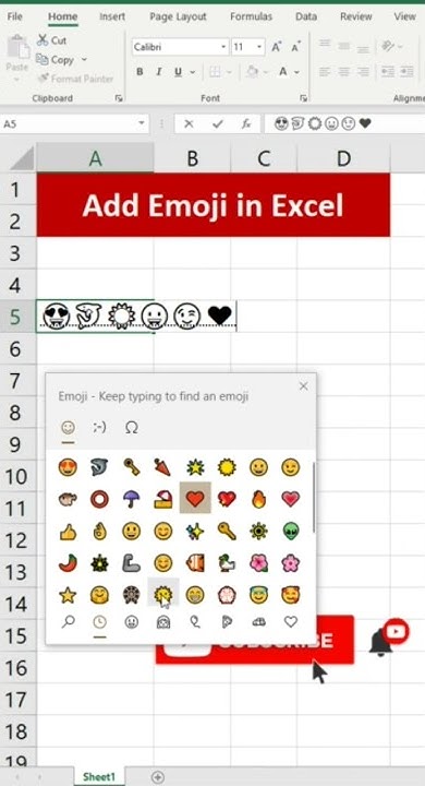 🔥how To Add Emoji In Excel😉😀shorts Exceltricks Youtube 