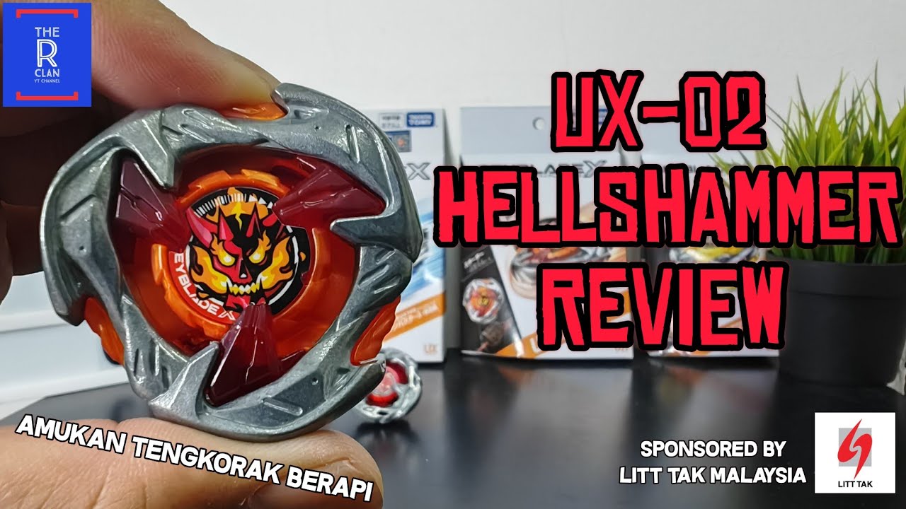 UX-02 HELLSHAMMER 3-70 H : BEYBLADE X REVIEW - YouTube