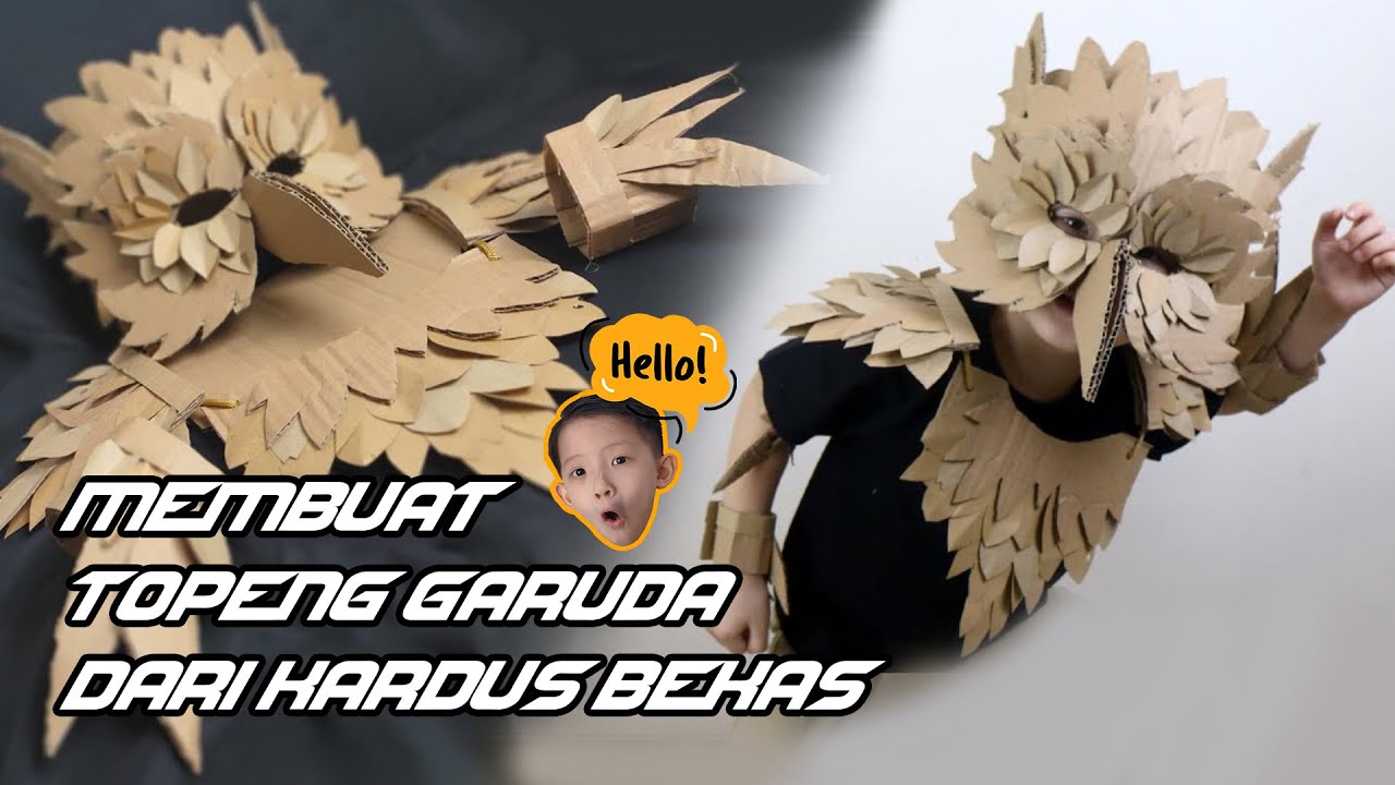 Membuat Topeng Garuda Dari Kardus Bekas - YouTube