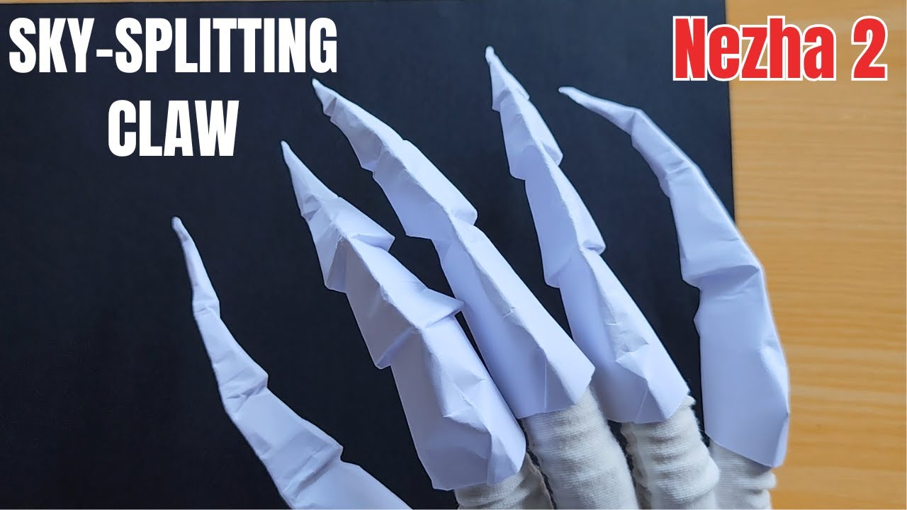 Origami Sky–Splitting claw in Nezha 2 | How to make Paper sky-splitting ...