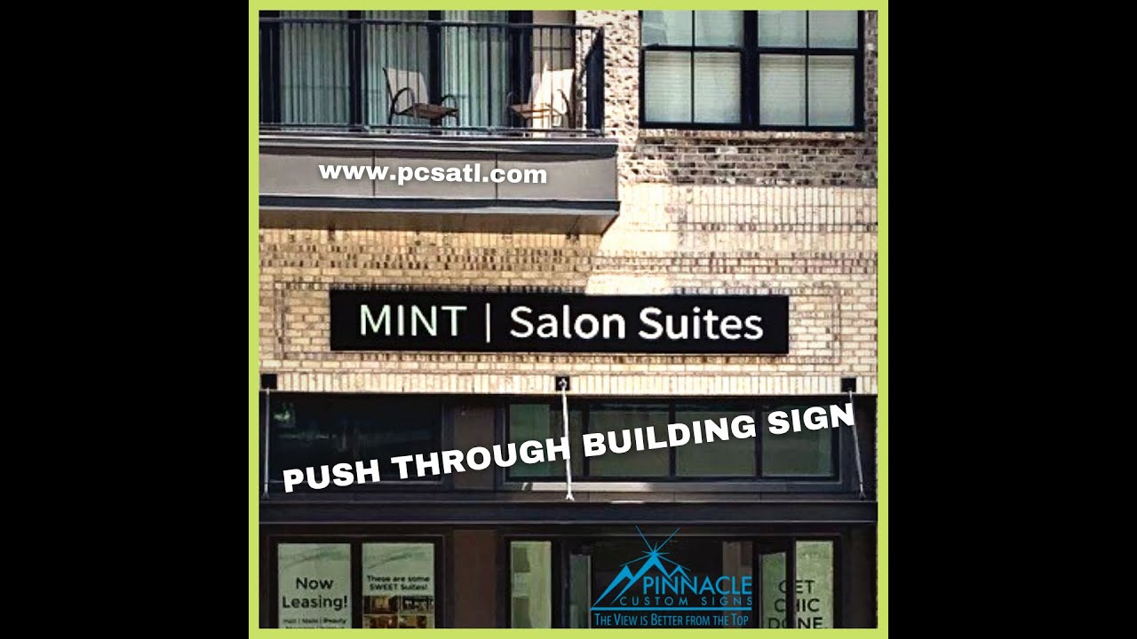 Mint Salon - Push Through Acrylic Signage - YouTube