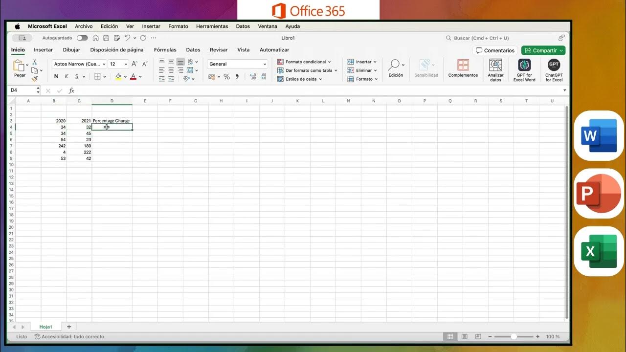 Comment calculer la variation en pourcentage dans Excel ou Google Sheets – Guide complet - YouTube