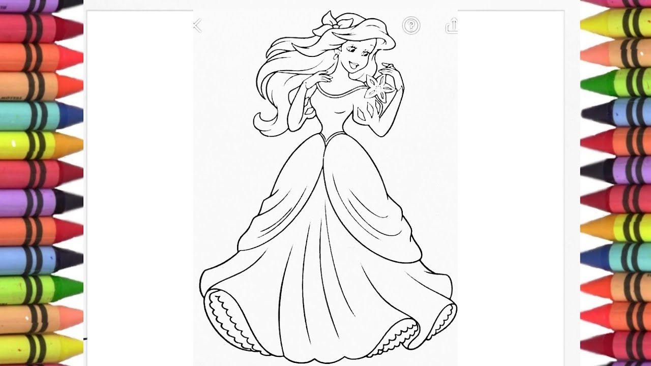 How to draw Ariel The little mermaid, princess drawing, Ariel under the ...