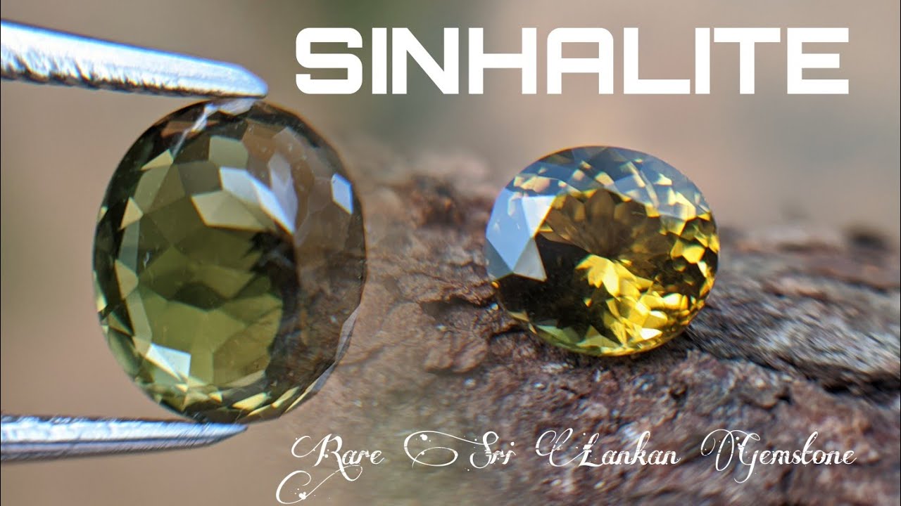 Natural Sinhalite from Sri Lanka - Rare borate mineral Gemstone - YouTube