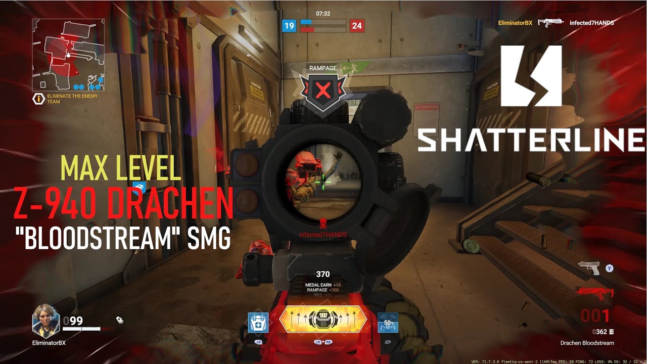 SHATTERLINE - PVP - WEAPON MASTERY - MAX LEVEL Z-940 DRACHEN SMG - YouTube