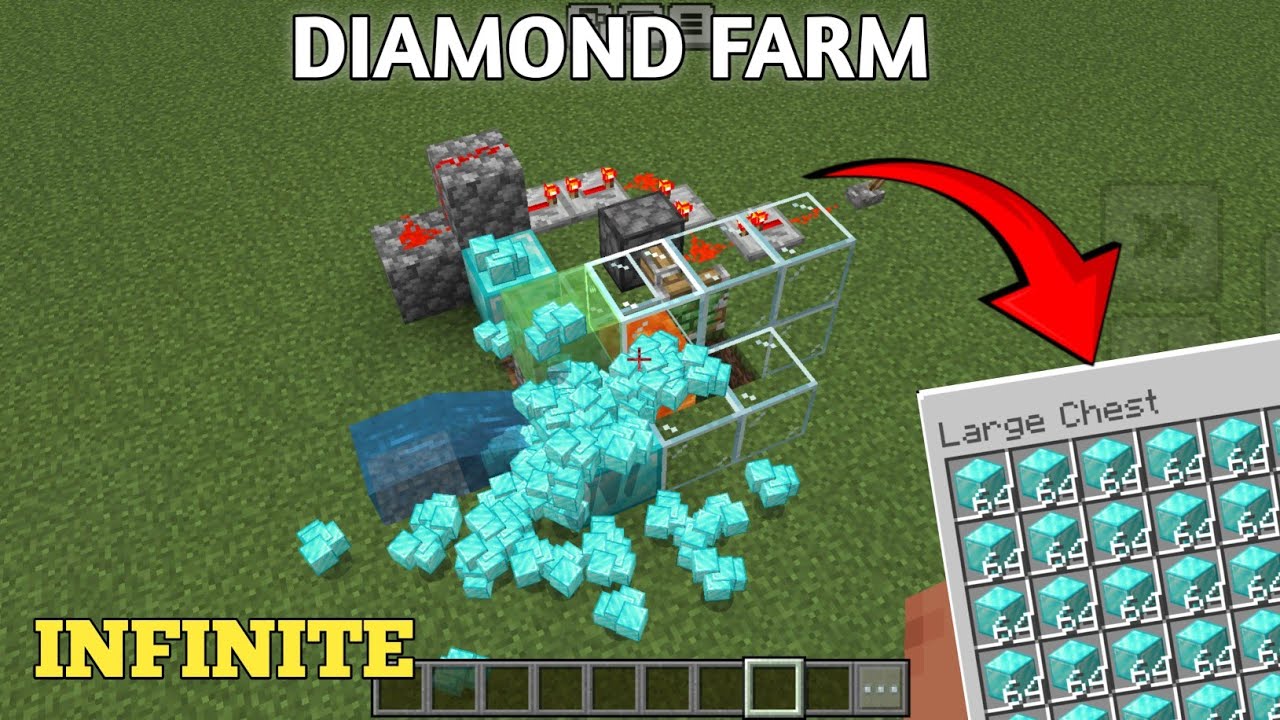 INFINITE Diamond Farm in Minecraft Bedrock 1.21+ (glitch) - YouTube