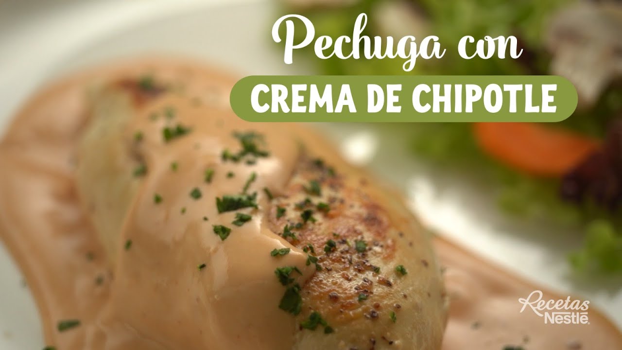 Pechuga con crema de chipotle - YouTube