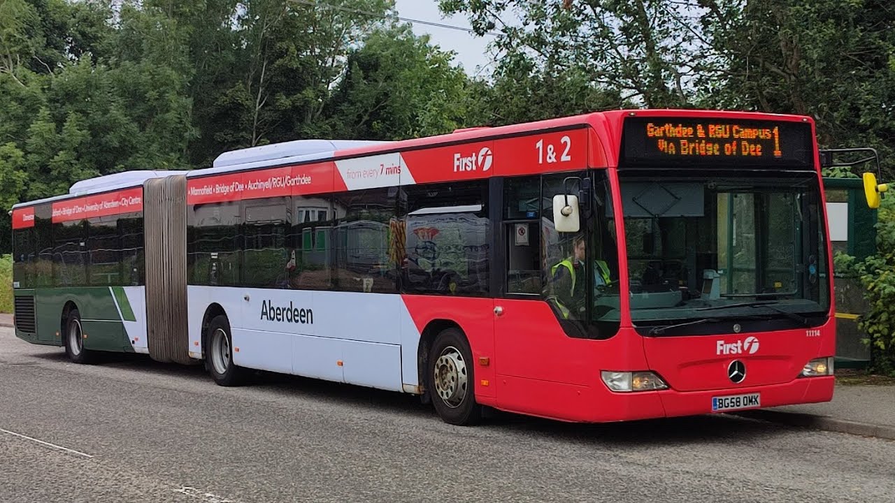 *Kickdown* First Aberdeen 11114 Mercedes-Benz Citaro 0530G (BG58 OMK ...
