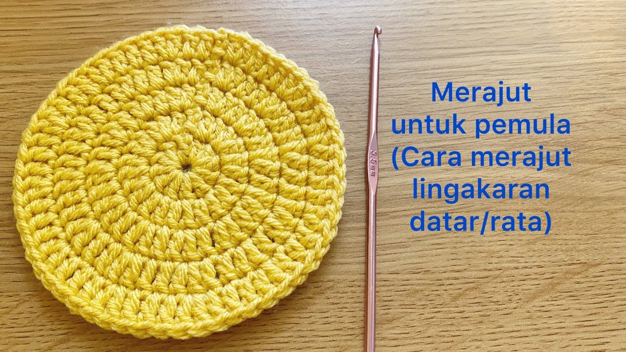 Merajut untuk pemula || dasar rajutan berbentuk lingkaran - YouTube