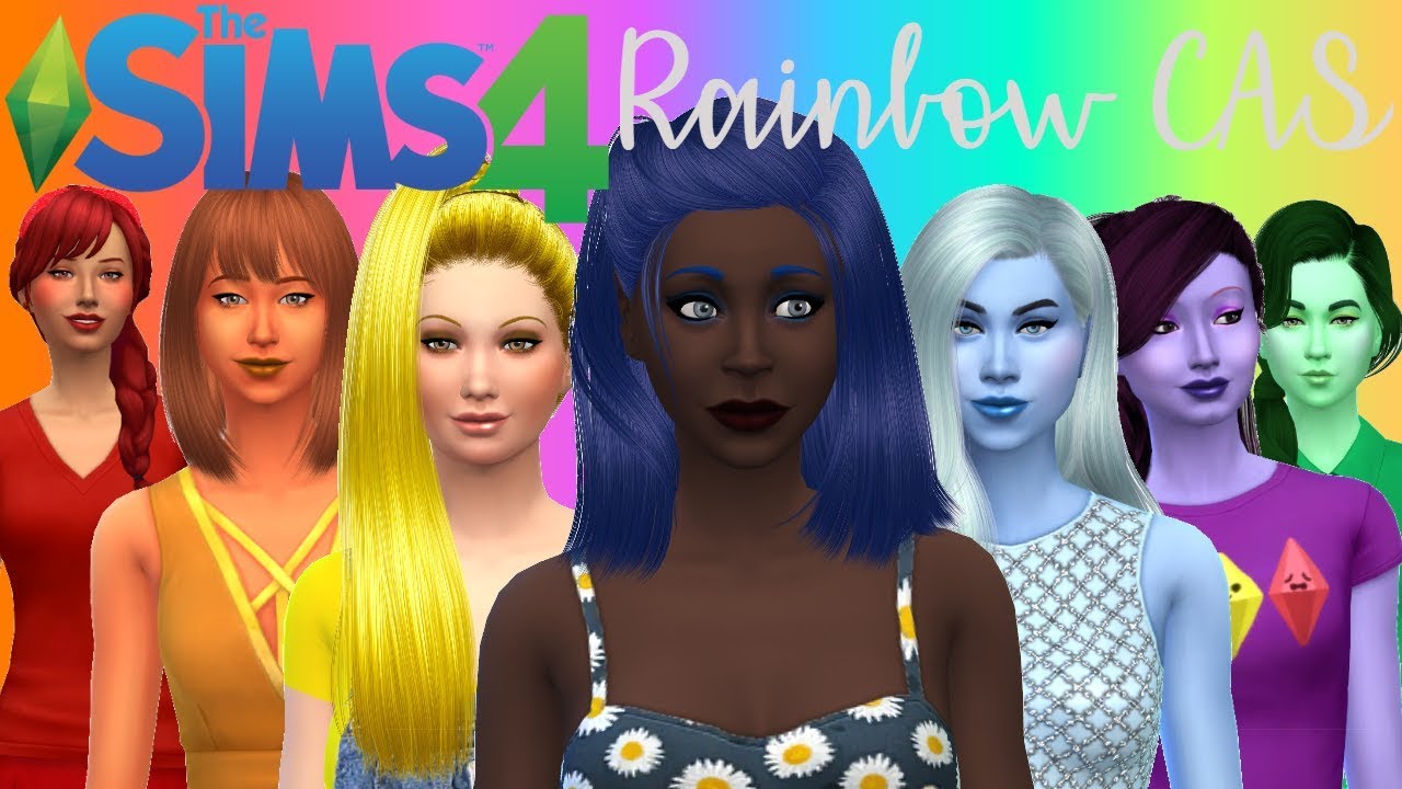RAINBOW GIRLS SIMS 4 CAS - YouTube