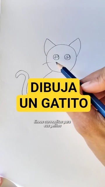 Dibujo un Gato 🐱 en simples pasos #drawing - YouTube