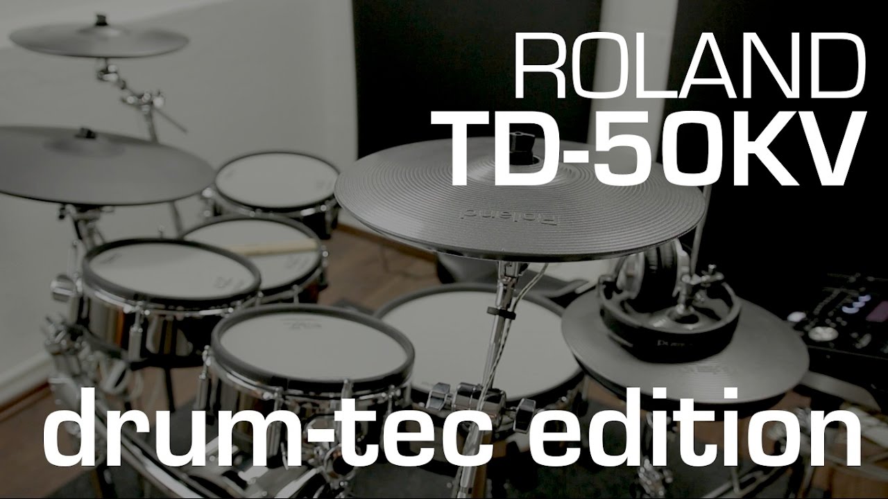 Roland TD-50KV drum-tec Edition electronic drum kit now available - YouTube