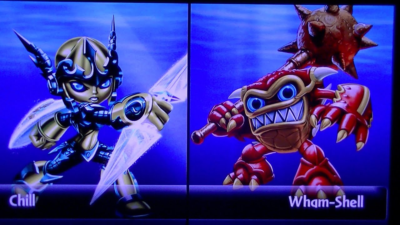 SKYLANDERS GIANTS LEGENDARY CHILL VS WHAM SHELL - YouTube