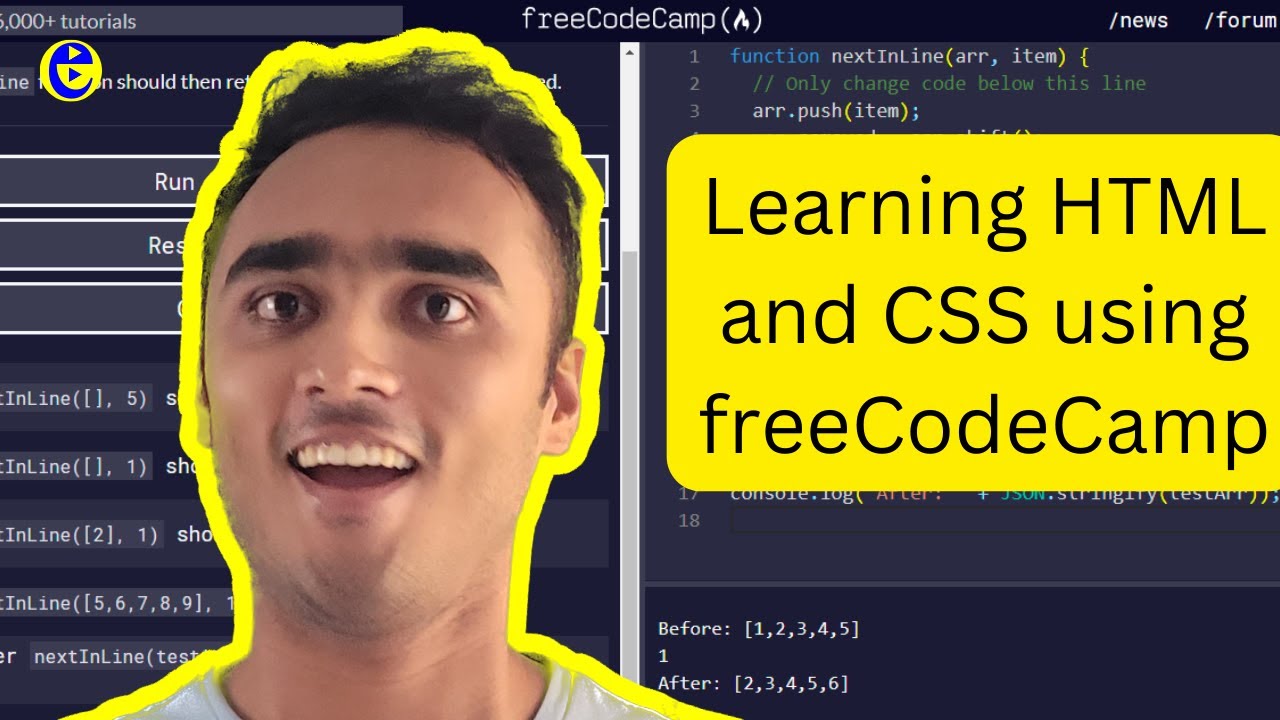 Learning Html And Css Using Freecodecamp Coding Youtube