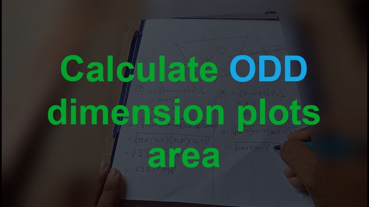 Calculating Odd Site/Plot Area - YouTube
