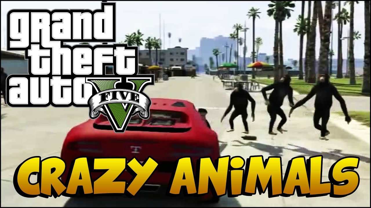 GTA 5 Crazy Animals Online Mod - Animals Mod in - YouTube
