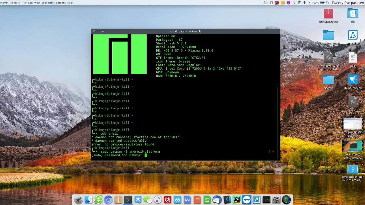 manjaro管理android设备 - YouTube