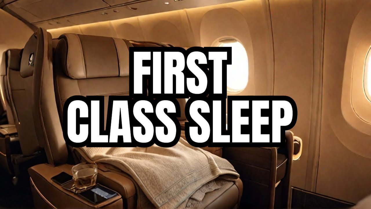 REST WELL | 10 Hours White Noise in First Class Cabin ️ Cozy Flight ...