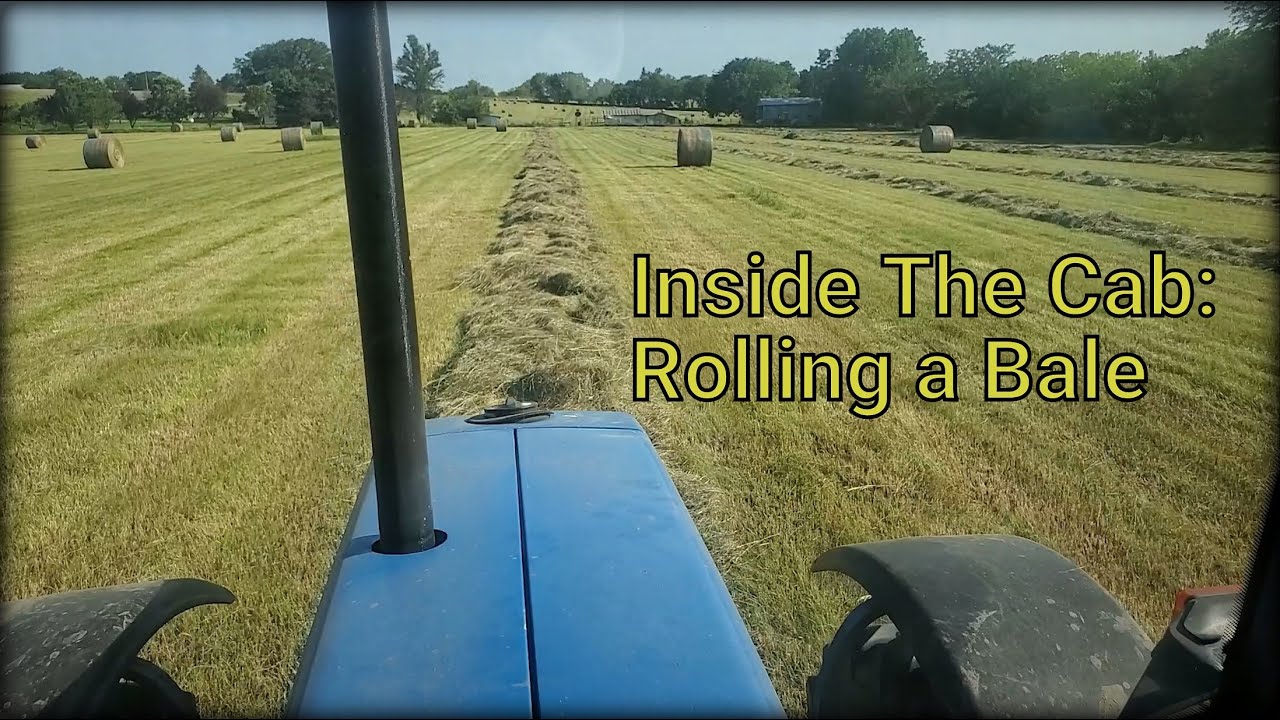 Ford 7740 - Making A Bale! In-Cab POV - YouTube