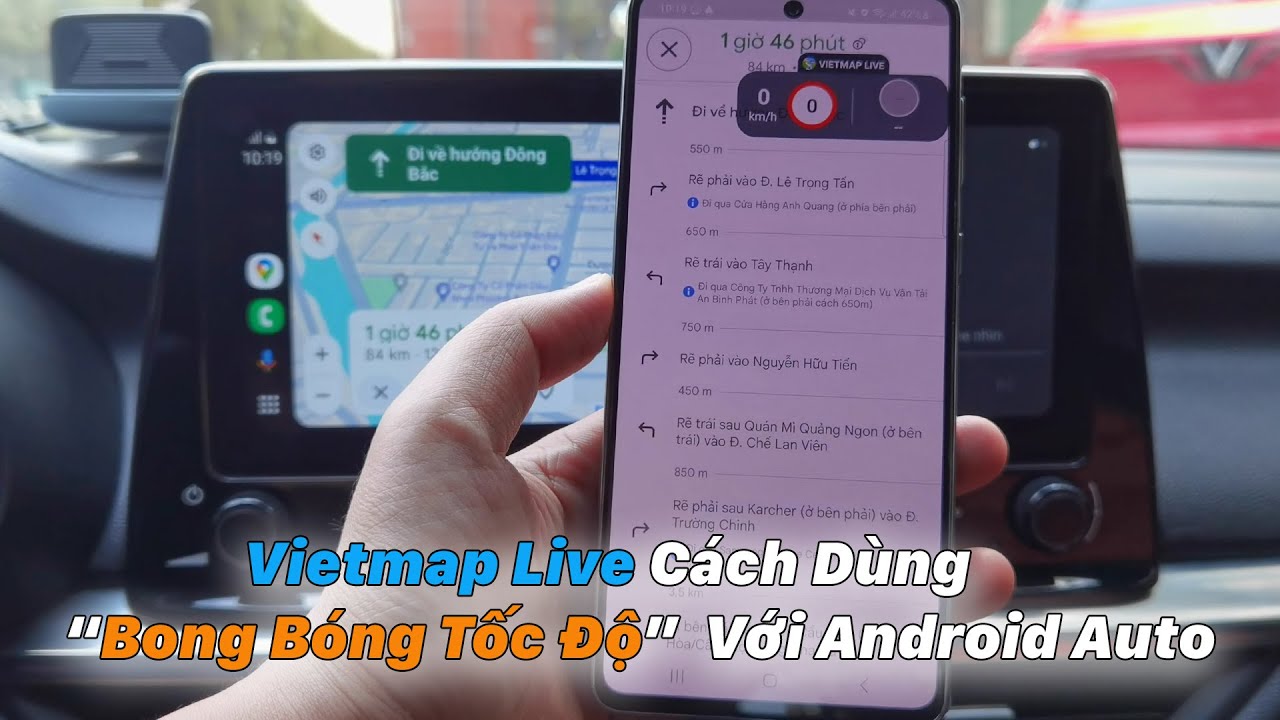 Vietmap Live Cách Dùng “Bong Bóng Tốc Độ” Với Android Auto - YouTube